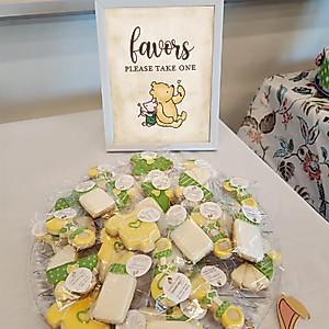 The Pooh Bear Baby Shower Decorations, Table Sign/Gender Reveal/BIrthday Party Table Decorations 6 Pcs