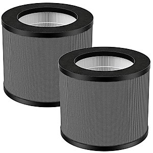 TT-AP006 Replacement Filter Compatible with TaoTronics TT-AP006, 3-in-1 H13 True HEPA Filter and High-Efficiency Activated Carbon Filter, 2-Pack TT-AP006 Filters