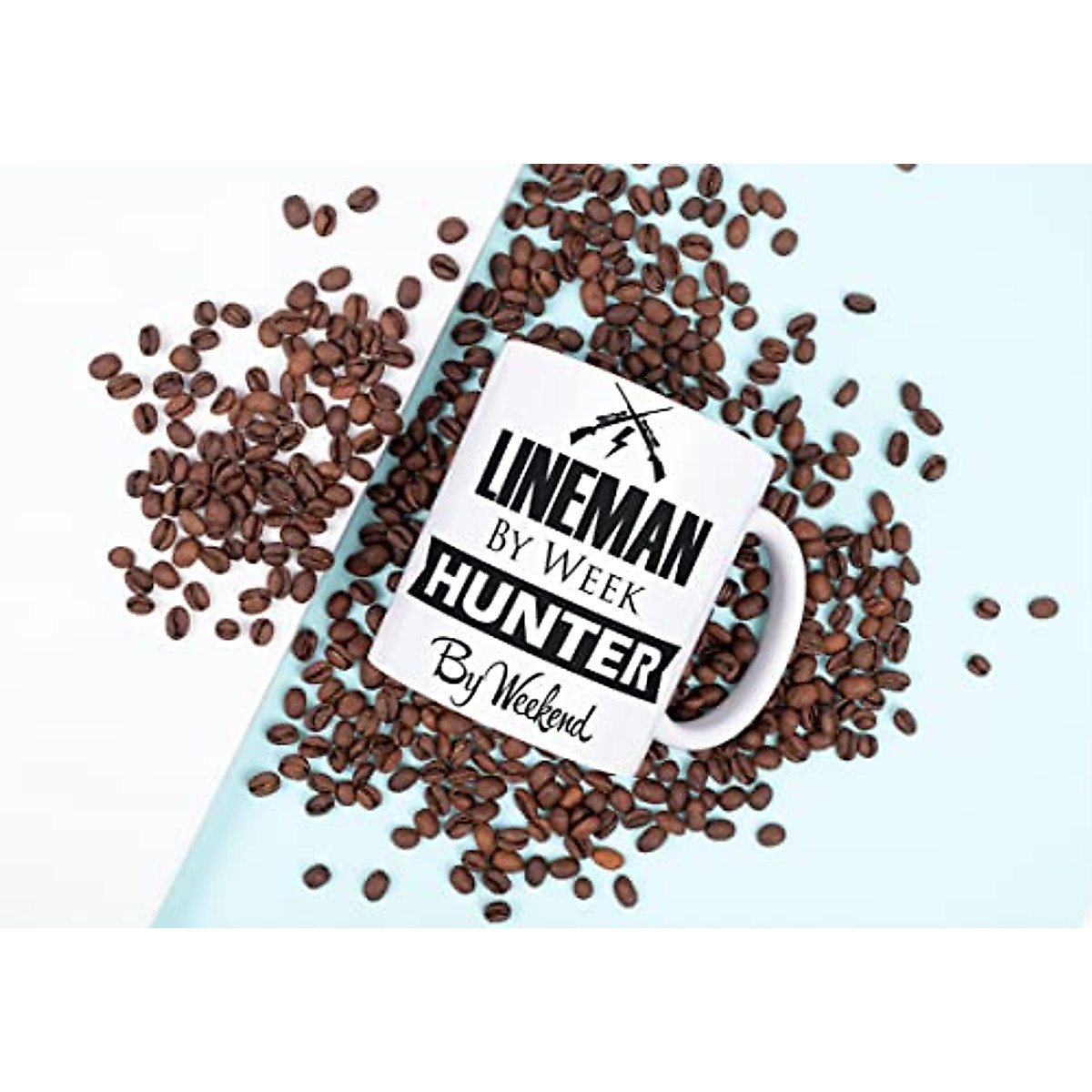 Lineman By Week Hunter By Weekend|Great Gift Idea|11 Ounce Ceramic Coffee Mug|M10076