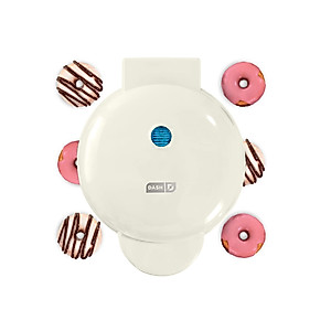 Dash Mini Donut Maker Machine for Kid-Friendly Breakfast, Snacks, Desserts & More with Non-stick Surface, Makes 7 Doughnuts - Cream