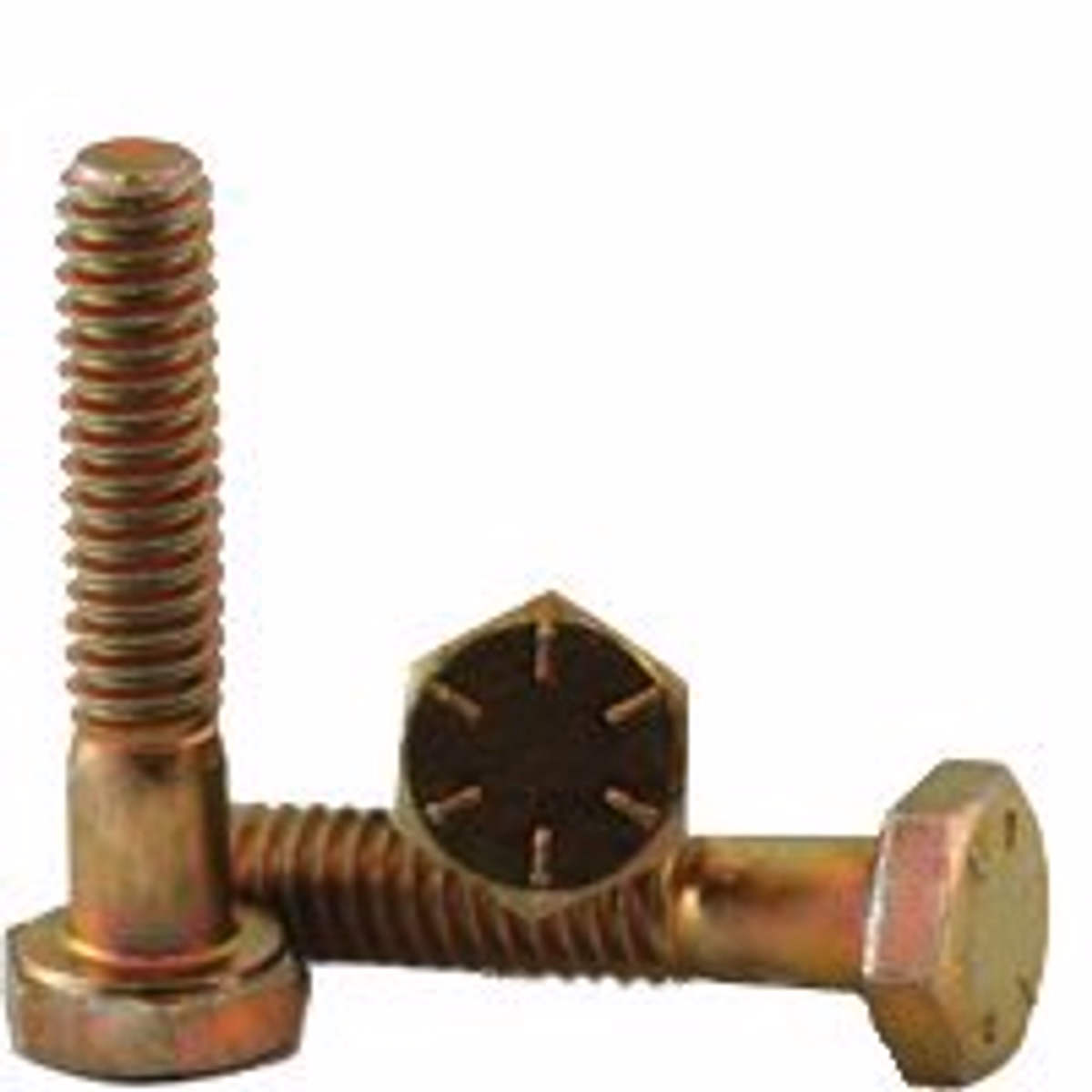 5/8"-18x6 1/2",(PT) Grade 8 Hex Head Cap Screw, ZINC Yellow Bake (INCH) (Quantity: 10) Size: 5/8"-18 | Length: 6-1/2" | | Partially Threaded