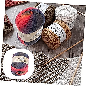 FAVOMOTO 1 roll Floss Crochet D Weaving Rainbow and Scarf Yarns Kit Bulk Balls Soft Threads Color Shawl Supplies for Hat Yarn Handmade Hand- Hand-Knitted Segment Knitwear DIY Cross