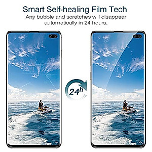 LK 3 Pack Screen Protector Compatible for Samsung Galaxy S10 Plus / S10+, Ultrasonic Fingerprint Compatible, Flexible Film HD Transprent, Case Friendy