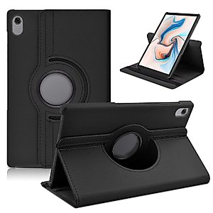 DETUOSI Rotating Case for Lenovo M10 FHD Plus 10.3" 2nd Gen 2020 (TB-X606F/X606X),360 Degree Rotate Multi-Angle Stand Folio Leather Protective Smart Book Cover + Auto Sleep/Wake + Elastic Band Closure