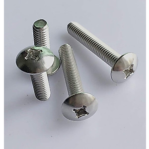 50pcs 8-32 x 1 Inch Drawer Knobs Pull Handle Screws 18-8 Stainless Steel Truss Head Phillips Machine Screws Bolts