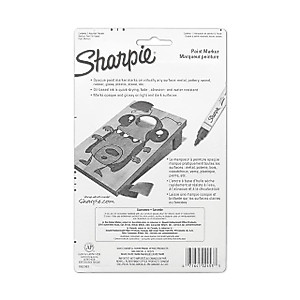 Sharpie Oil-Based Paint Markers, Medium Point, Bright Colors, 5 Count - Great for Rock Painting