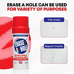Erase-A-Hole The Original Drywall Repair Putty: A Quick & Easy Solution to Fill The Holes in Your Walls-Also Works on Wood & Plaster (1)