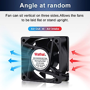 Wathai EC Brushless Cooling Fan AC 110V 115V 120V 220V 240V Axial Fan Ball Bearing 60mm x 25mm