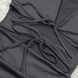 CofeeMO Bravetoshop Womens Sexy Bodycon Short Sleeve Cut Out Ruched Dresses Elegant Club Party Mini Dress Y2K Streetwear (Black,M)