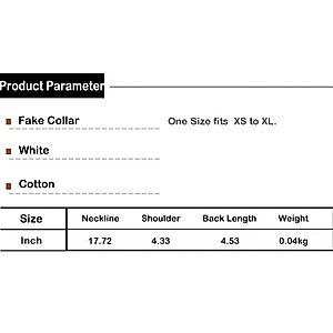 SUZALA Fake Collar Little Shawl Top Detachable Blouse False Collar for Women Girls (PointedCollar-White)