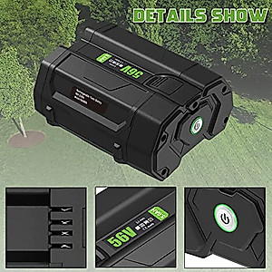 BULL-TECH New EGO Battery 56V 5.0Ah，Compatible with All Power 56V EGO Power+ Tools