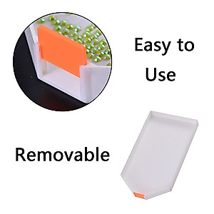 yeenelwboo Plastic Bead Sorting Tray, High-Capacity DIY Diamond Painting Storage Box,Diamond Painting Tool for Nail Art and Diamond Embroidery(6.30 * 3.54in)（4 Pcs）