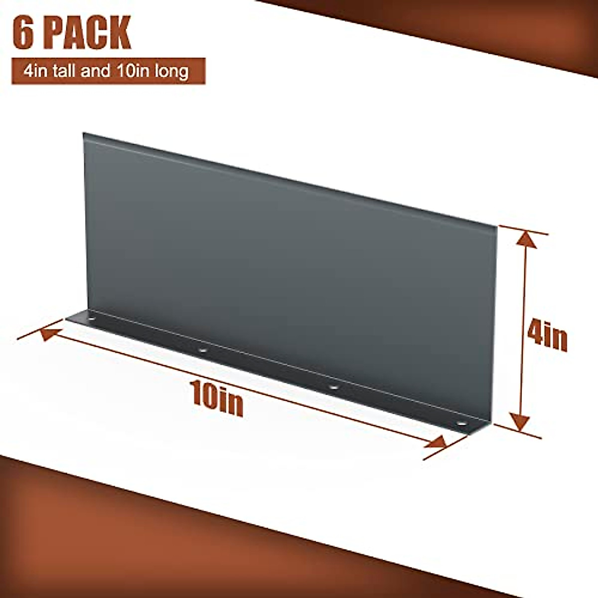 BJADE'S Gutter Valley Splash Guard,6 Pcs Aluminum Roof Valley Splash Shield Gutter Guard.for Straight,Flat Roofs,Corner,10 inch Each