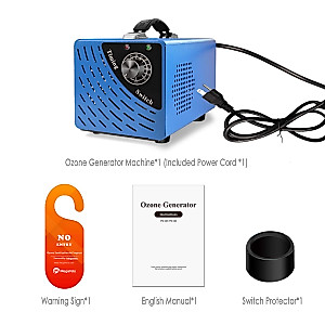 Commercial 10,000mg Ozone Generator, Elementa Mini Ozoner Air Purifier Ionizer O3 Machine for Deodorization Sterilizer, RV/Basement/Bathroom/Car/Pet's Room/Refrigerator Odor Remove Ozonator (Blue)