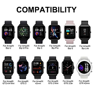 Meliya Bands for Amazfit GTS/GTS 2/GTS 3/GTS 2e/GTS 2 mini/GTS 4 mini/GTS 4/GTR mini, 20mm Silicone Watch Band Replacement Straps for Amazfit Bip U Pro/Bip/Bip Lite/Bip S/Bip S lite/Bip U/Bip 3/Bip 3 Pro (Milk Tea)