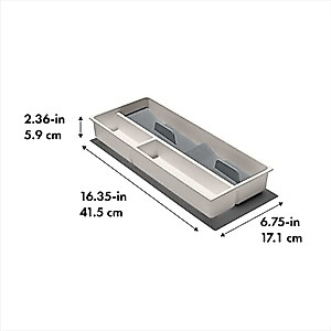OXO Good Grips Kitchen Drawer Organizer, Compact Utensil, White
