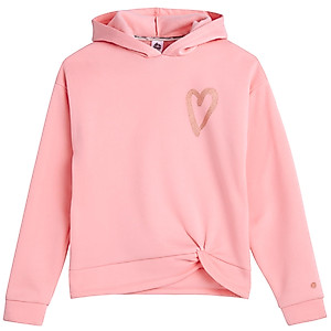 RBX Girls' Active Sweatsuit - 2 Piece Fleece Crop Pullover Hoodie Sweatshirt and Yoga Leggings - Clothing Set for Girls, 7-16, Size 7-8, Pale Rose