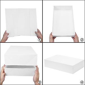 Moretoes 16pcs XLarge Gift Boxes with Lids for Presents, White Robe Boxes, Large Shirt Boxes Bulk for Wrapping Gifts, Christmas, Holidays, Birthdays, Graduations, Weddings (XLarge 17'' x 11'' x 4'')