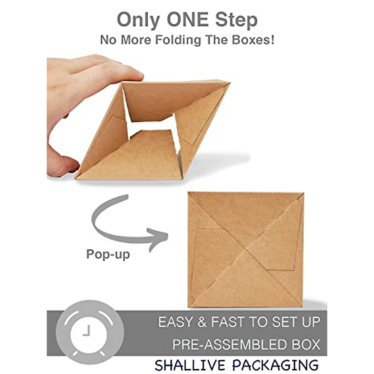 Shallive Kraft Cupcake Boxes Individual 60 Pcs with Inserts, Cocoa Bomb Packaing Single Brown Cupcake Containers Paper 3.5" Holders for Cookies, Pastries,Wedding Baby Shower Birthday Graduation