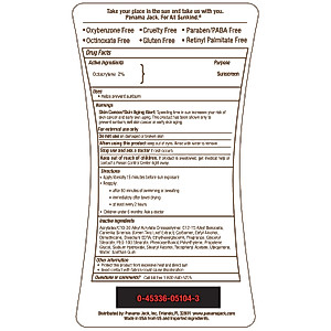 Panama Jack Sunscreen Tanning Lotion - SPF 4, PABA, Paraben, Gluten & Cruelty Free, Antioxidant Moisturizing Formula, 6 FL OZ (Pack of 1)