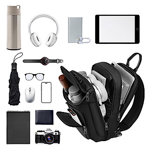 OZUKO Sling Backpack Sling Bag Crossbody Backpack Shoulder Casual Daypack Rucksack for Men (Black1)