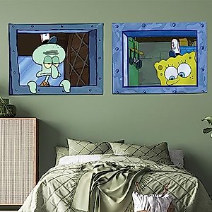 YRH [2 Pieces Tapestry] - Funny Cartoon Tapestry,Anime Tapestry Wall Hanging Backdrop Home Decor for Dorm,Bedroom,Living,Room (Size:40×28 Inches)
