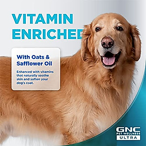 GNC Ultra Medicated Itch Relief Shampoo,16oz | Soothing Shampoo for Dogs with Oats & Pramoxine Hydrochloride | Moisturizing Shampoo for Dogs Medicated Itch Relief,FF13849