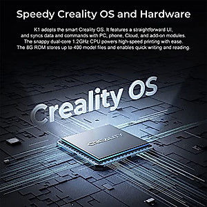 Official Creality K1 3D Printer Speedy Printing Machine,600mm/s High Speed,WiFi Control,Self-test,No Ring&Z-Banding,Auto Leveling,Extensible,Unibody Die-Cast,Out of Box,Smarter,12x faster,Beat Ender 3