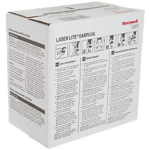 Howard Leight by Honeywell Laser Lite High Visibility Disposable Foam Earplugs, Pink/Yellow , 200-Pairs (LL-1) - 3301105