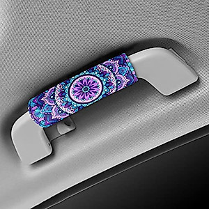 Belidome Purple Mandala Luggage Handle Wraps for Suitcase, Boho Luggage Tag identifiers Suitcases Grip, Backpack Bag Cushion Travel Accessories 2 Piece