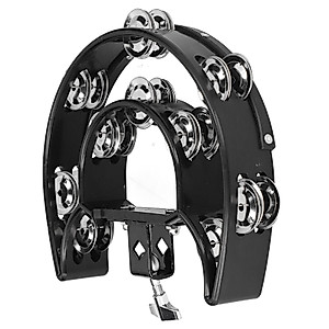 Hi Hat Bell Portable Hi Hat Tambourine for Guitarists for Friends Gathering,Hands on the piano