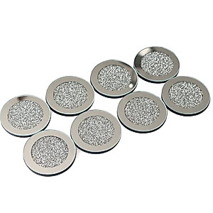 LXARTZJ Glass Mirrored Coaster Set of 8 Diamond Crystal Coasters Silver Cup Mat for Restaurant Kitchen bar Dining Table