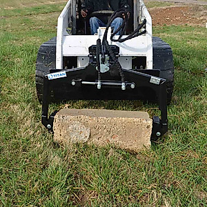 Titan Hydraulic Hardscape Grapple Attachment for Universal Skid Steer Quick Tach