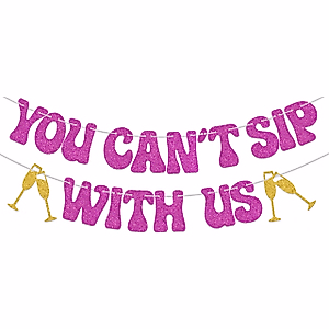 You Can't Sip With Us Banner, Mean Girl Party Decorations, Girls Night Decorations, Mean Girl Birthday Bachelorette Wedding Bridal Shower Party Decor Supplies Rose Red