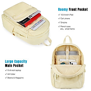 STEAMEDBUN Aesthetic Backpack for Teen Girls, Kawaii Backpack for School, Cute Ita Backpack with Insert(beign)