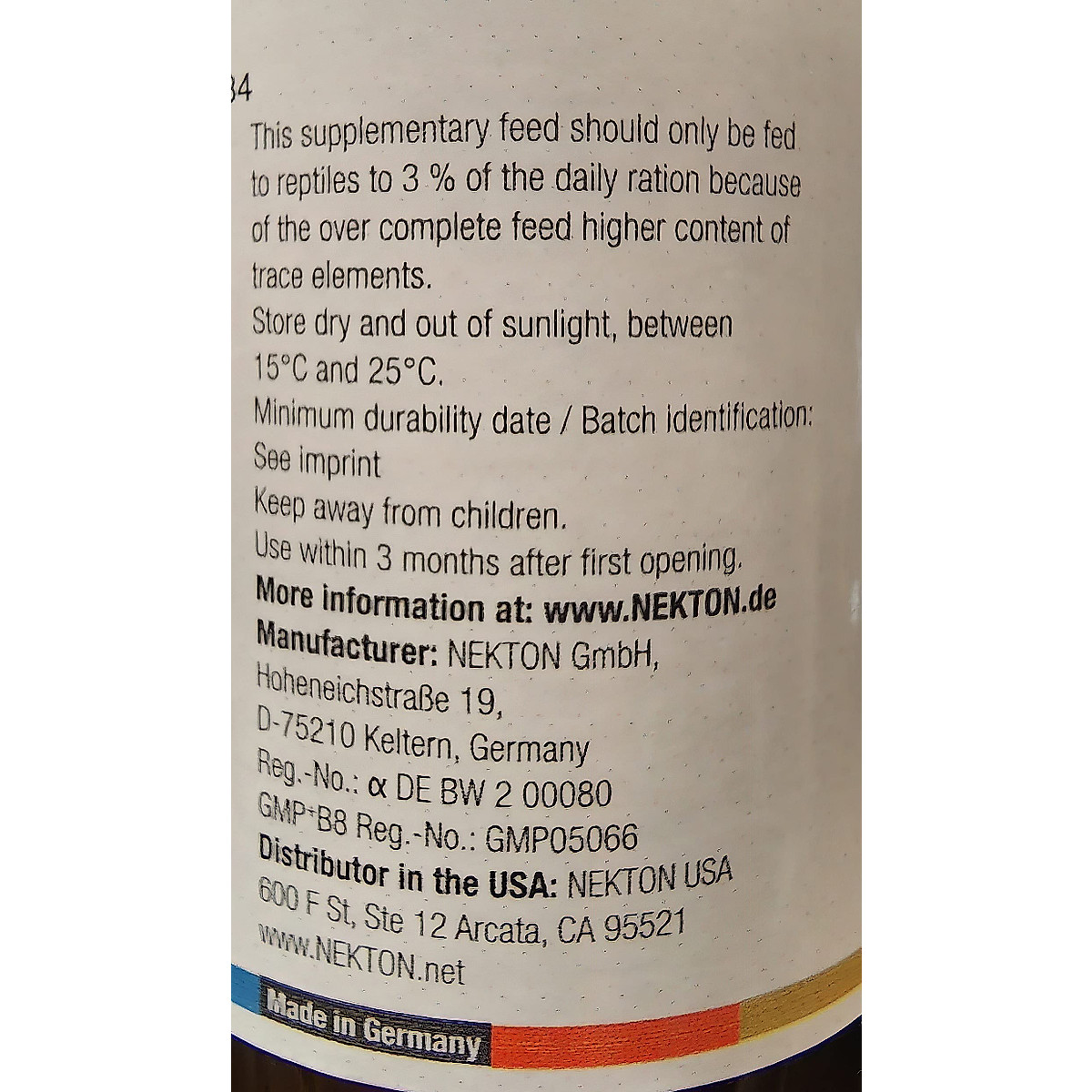 Nekton-Rep Calcium-PUR+ Calcium Preparation for All Reptiles and Amphibians 65gm / 2.29oz