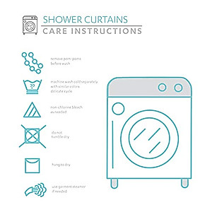 Lush Decor Boho Pom Pom Tassel Linen Shower Curtain, 72" x 72", Off White