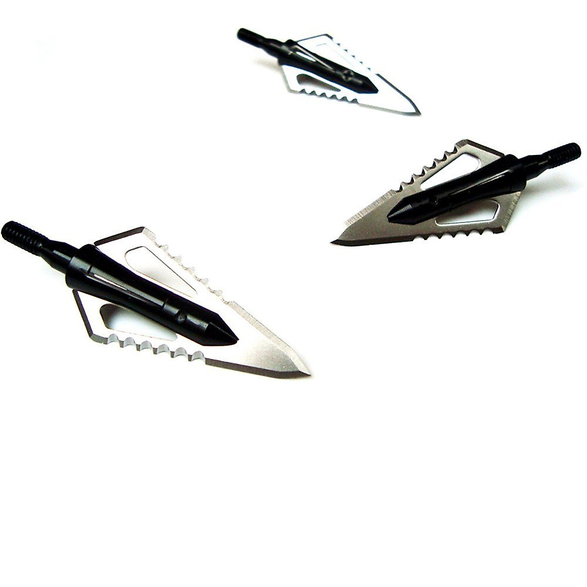 Hunting Broadheads 4 Blade Arrow Points 100 Grain Arrow Broadhead (6 Pack)
