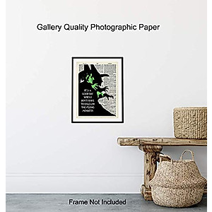 Funny Wizard of Oz Dictionary Art - 8x10 Wicked Witch Wall Decor, Home Decoration, Apartment or Office Poster- Cool Unique Gift for Mom, Boss, Manager - Unframed Picture, Photo, Print
