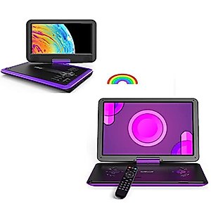 ieGeek 16.9'' Purple Portable DVD Player and 11.5'' Purple Portable DVD Player