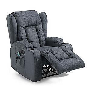 Christopher Knight Home Lavonia Massage Recliner, Wood, Charcoal + Black