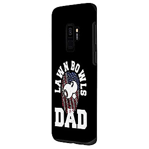 Galaxy S9 American Flag Fingerprint Patriotic Sports Lawn Bowls Dad Case