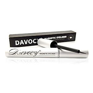 Davocy Magnetic Eyeliner for Magnetic Eyelashes, Strong Hold, Latex-Free, Waterproof Magnetic Eyeliner for Sensitive Eyes, No Glue Needed, Surper Large Capacity, 6ML 0.18OZ