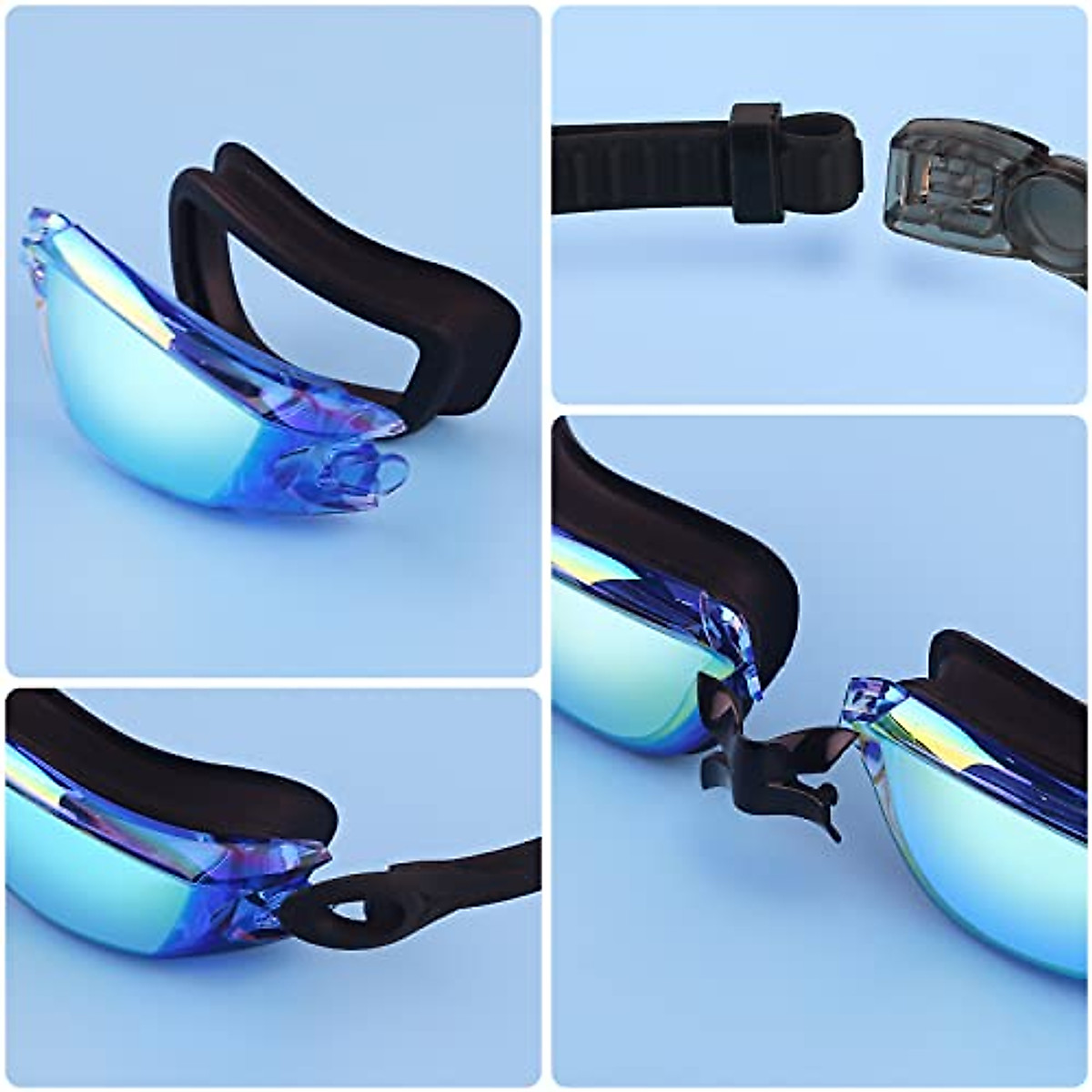 Elimoons Kids Swim Goggles for Child Teen Boys Age 6-15, Anti Fog No Leak-2PACK