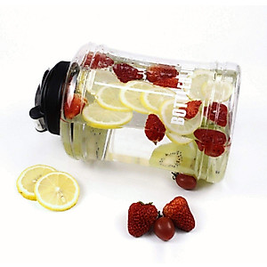 VENNERLI Half Gallon Water Jug 2 Liters Large Sports Water Bottle with Handle Reusable BPA-Free 64 OZ Plastic Gallon Water Jug Wide Mouth for Home Drinking Outdoor Gym Hiking Fitness