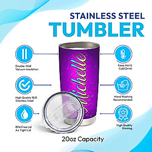 Hyturtle Personalized Cow Tumbler Gifts for Men Women - Birthday Christmas Gifts for Cow Lovers - Cow Lovers Gift - Funny Cow Tumbler - Cow Custom Name 20oz Vacuum Insulated Stainless Steel Tumbler