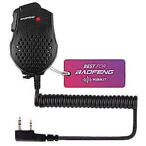 Original Baofeng Mic for UV-82 Speaker Mic Compatible with Baofeng Radios: UV-82HP, UV-82L, UV-5R Series and All Ham Radio Dual PTT Design with K2 Plug
