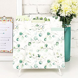 bloom daily planners Decorative File Folders - Set of Six Letter Size (8.5” x 11”) Organizers, 1/3 Cut Tabs - Assorted Designs - Eucalyptus