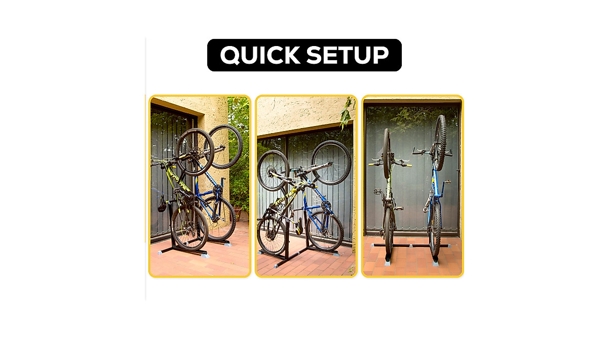 Bike Nook Bike Stand & Vertical Rack for Indoor & Outdoor Storage