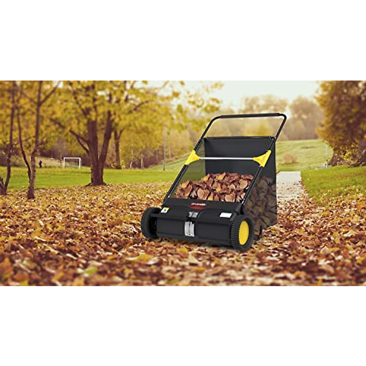 SPLENDOR LS-650A 26-Inch Push Lawn Sweeper, 26 Inches, Black